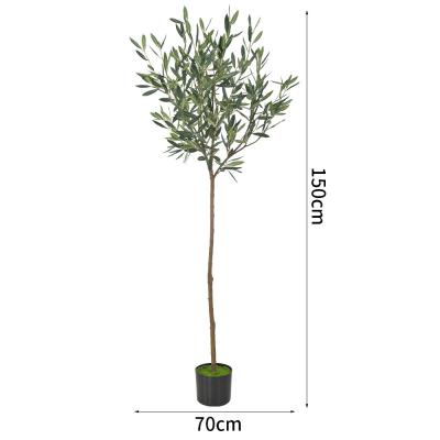 China 150cm Artificial Olive Tree No Light Potted Plants Room Decor Evergreen In 4 Seasons for sale
