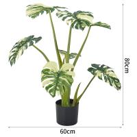 China 80cm Artificial Monstera Potted Plant No Nursing Low Maintenance for sale