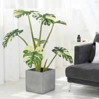 China 80cm Artificial Monstera Potted Plant No Nursing Low Maintenance for sale