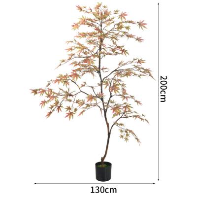 China 200cm Artificial Maple Tree No Light No Inserts Faux Potted Plants For Indoor Decor for sale