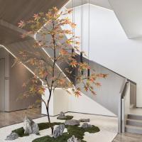 China 200cm Artificial Maple Tree No Light No Inserts Faux Potted Plants For Indoor Decor for sale