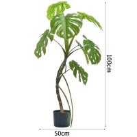 China 100cm Artificial Landscape Trees Green Monstera Floor Hyperallergic Plants For Office Decor for sale