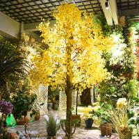 China Nearly Natural Finished Artificial Ginkgo Tree 10 Foot Green Plant Plastic Nursery for sale
