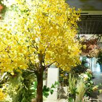 China Evergreen Artificial Ginkgo Tree Natural Color Outdoor Anti UV Plants for sale