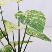 China Modern Artificial Potted Floor Plants For Home And Garden Decoration Philodendron Birkin for sale