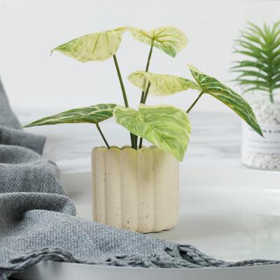 China SGS Artificial Potted Floor Plants High Simulation Plastic Philodendron Birkin for sale