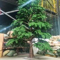 China 10m Height Artificial Yew Tree Fake Snow On Plants For Shopping Mall for sale