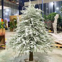 China 10m Height Artificial Yew Tree Fake Snow On Plants For Shopping Mall for sale