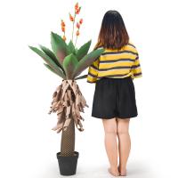 China Thick Leaves Artificial Potted Flower Aloe Indoor Decor Realistic Appearance Plant for sale