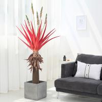 China Thick Leaves Artificial Potted Flower Aloe Indoor Decor Realistic Appearance Plant for sale