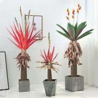 China Thick Leaves Artificial Potted Flower Aloe Indoor Decor Realistic Appearance Plant for sale