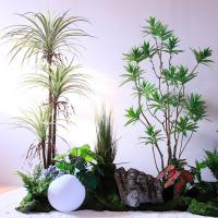 China No Caring Artificial Landscape Trees With Lily Bamboo Monstera Small Plants Evergreen for sale