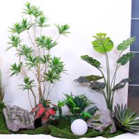China No Caring Artificial Landscape Trees With Lily Bamboo Monstera Small Plants Evergreen for sale