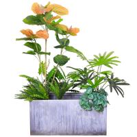 China Green Artificial Potted Floor Plants Indoor Kitchen Landscape for sale