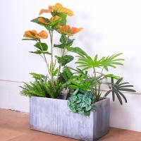 China Green Artificial Potted Floor Plants Indoor Kitchen Landscape for sale