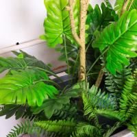 China Simulation Artificial Potted Floor Plants Silk Tree Bedroom Decoration for sale