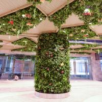 China Fire Retardant Artificial Landscape Trees Pillar Plant Shopping Mall Decor for sale