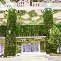 China Fire Retardant Artificial Landscape Trees Pillar Plant Shopping Mall Decor for sale
