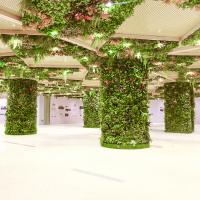 China Fire Retardant Artificial Landscape Trees Pillar Plant Shopping Mall Decor for sale