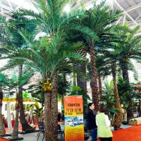 China Artificial Date Palm Tree outdoor fake palm tree 10-20ft real touch leaves classic design for sale