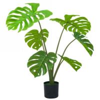 China Artificial green monstera home deco hotel office potted tree for sale