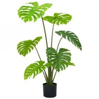 China Artificial green monstera home deco hotel office potted tree for sale