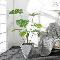 China Artificial green monstera home deco hotel office potted tree for sale