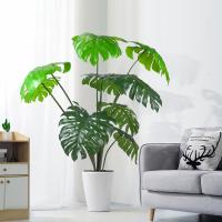 China Artificial green monstera home deco hotel office potted tree for sale