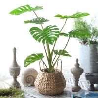 China Artificial green monstera home deco hotel office potted tree for sale