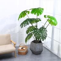China Artificial green monstera home deco hotel office potted tree for sale
