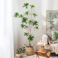 China Artificial special-shaped dracaena Reflexa tree green home deco hotel office potted tree for sale