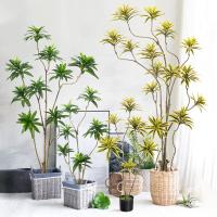 China Artificial special-shaped dracaena Reflexa tree green home deco hotel office potted tree for sale