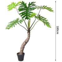 China 180cm High Artificial Philodendron Evergreen Real Touch Leaves No Caring Potted Plant for sale
