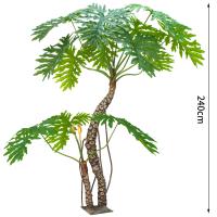 China 180cm High Artificial Philodendron Evergreen Real Touch Leaves No Caring Potted Plant for sale