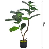 China Bathroom Decorative Artificial Potted Floor Plants Fiddle Leaf Fig for sale