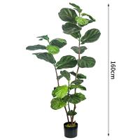 China Bathroom Decorative Artificial Potted Floor Plants Fiddle Leaf Fig for sale