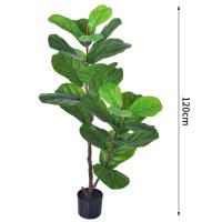 China Bathroom Decorative Artificial Potted Floor Plants Fiddle Leaf Fig for sale