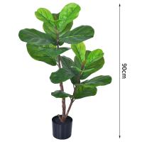 China Bathroom Decorative Artificial Potted Floor Plants Fiddle Leaf Fig for sale