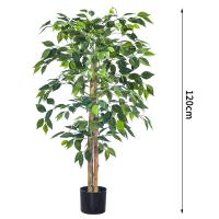 China Flame Retardant H180cm Artificial Ficus Plant , Ficus Fake Tree Natural Look for sale