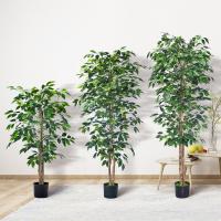 China Flame Retardant H180cm Artificial Ficus Plant , Ficus Fake Tree Natural Look for sale