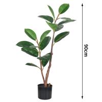 China Artificial Potted Floor Plants Small Ficus Pandurata For Garden Decoration for sale
