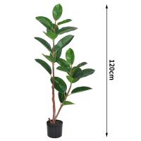 China Artificial Potted Floor Plants Small Ficus Pandurata For Garden Decoration for sale