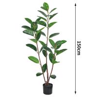 China Artificial Potted Floor Plants Small Ficus Pandurata For Garden Decoration for sale
