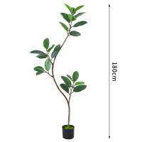 China Artificial Potted Floor Plants Small Ficus Pandurata For Garden Decoration for sale