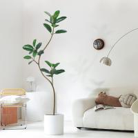 China Artificial Potted Floor Plants Small Ficus Pandurata For Garden Decoration for sale