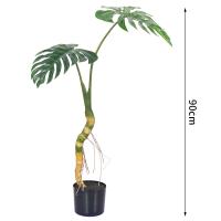 China Durable Furniture Pot Artificial Monstera Plants For Garden for sale