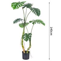 China Durable Furniture Pot Artificial Monstera Plants For Garden for sale