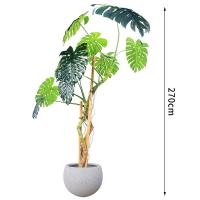 China Durable Furniture Pot Artificial Monstera Plants For Garden for sale