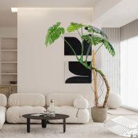 China Durable Furniture Pot Artificial Monstera Plants For Garden for sale