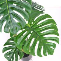 China Durable Furniture Pot Artificial Monstera Plants For Garden for sale